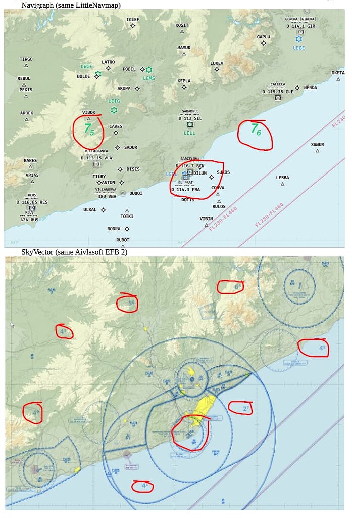 "Grid MORA" Different Navigraph - SkyVector.com - General - Navigraph