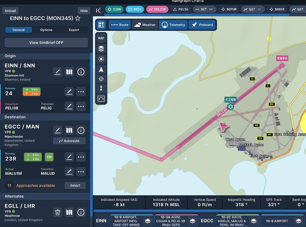 EINN runway 24 identified as 06 - General - Navigraph