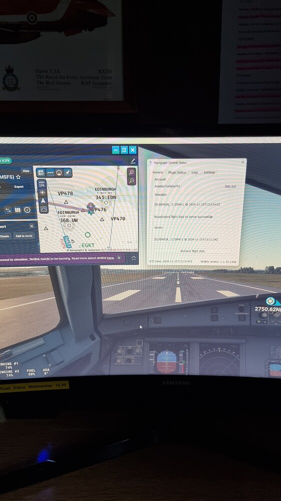 No Simlink connecting - Simlink/Moving Map - Navigraph