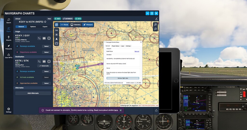 Moving map Issue between Navi Charts and Simlink - Simlink/Moving Map ...
