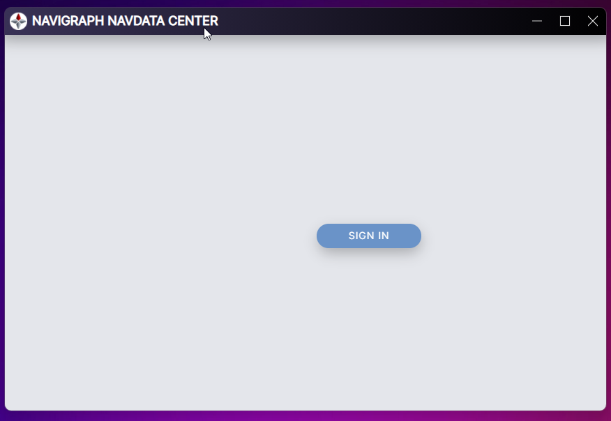 Navigraph NavData Center Sign In window frozen - Navigraph Hub - Navigraph