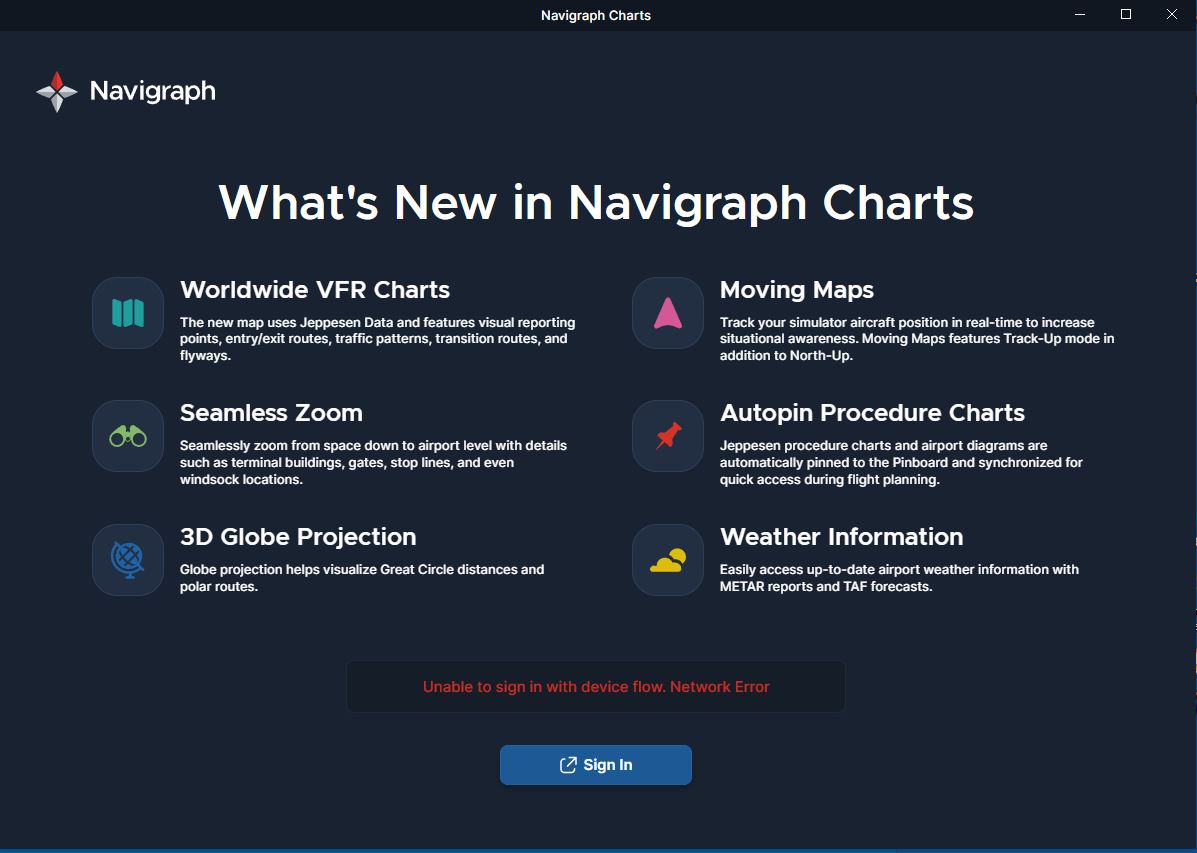 Simlink sign in hanging - Simlink/Moving Map - Navigraph