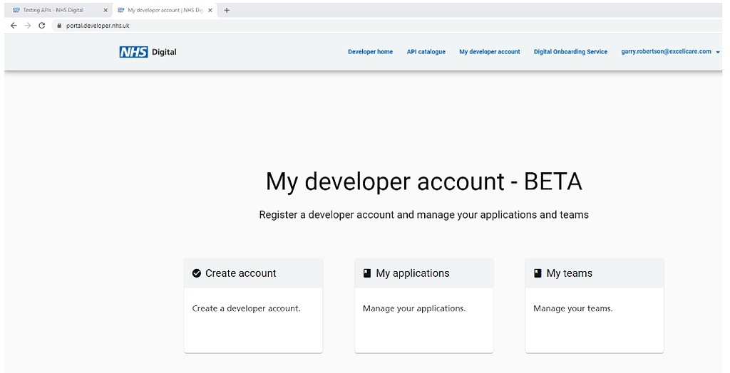 Developer account - My Applications not responding - Personal ...