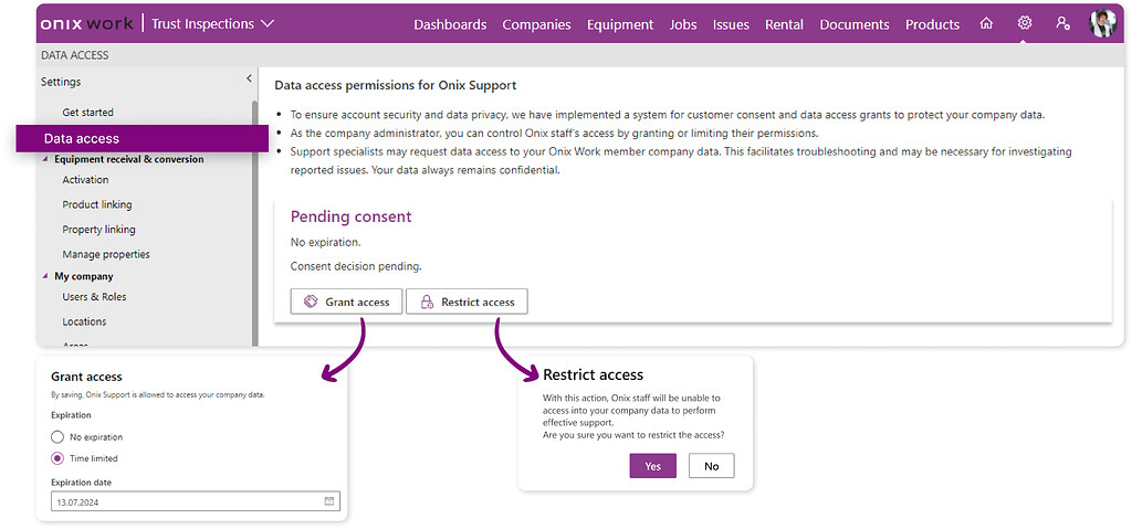 Define company settings in the Settings module - Knowledge base - Onix Community