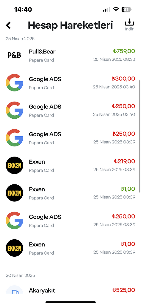 habersiz para cekildi - Hata Bildir - Papara Topluluk