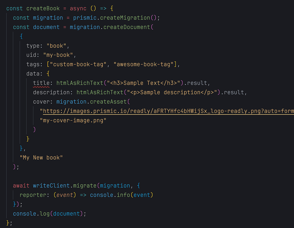 Migration API - Failed to create document (custom type) - Developing with Prismic - Prismic People