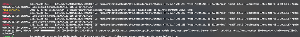 Error training model in rasa x when deploying in docker - [Deprecated] Rasa X Community Edition ...