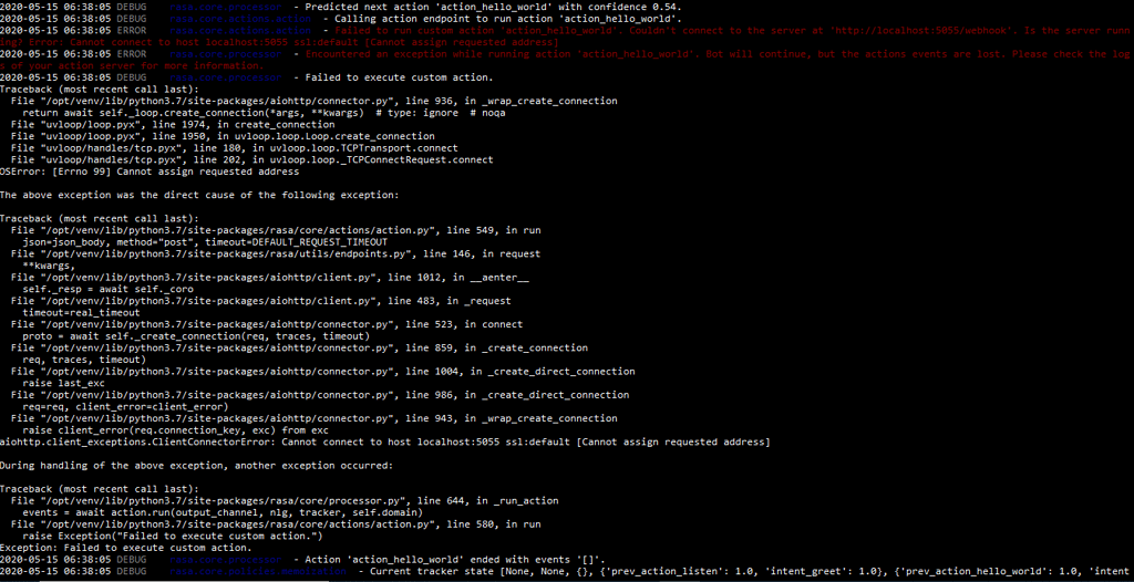 Custom action Don't Work! - Rasa Open Source - 2024-12-09
