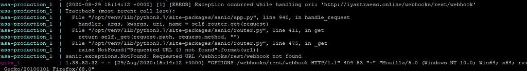 Webhooks not found on RASA X Docker server - Rasa Open Source - 2024-12-09