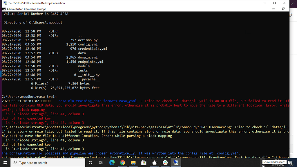 Rasa beta version - Get errors in the yml format in the usage of buttons - Rasa Open Source ...