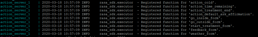 No registered action found - [Deprecated] Rasa X Community Edition - 2024-12-09