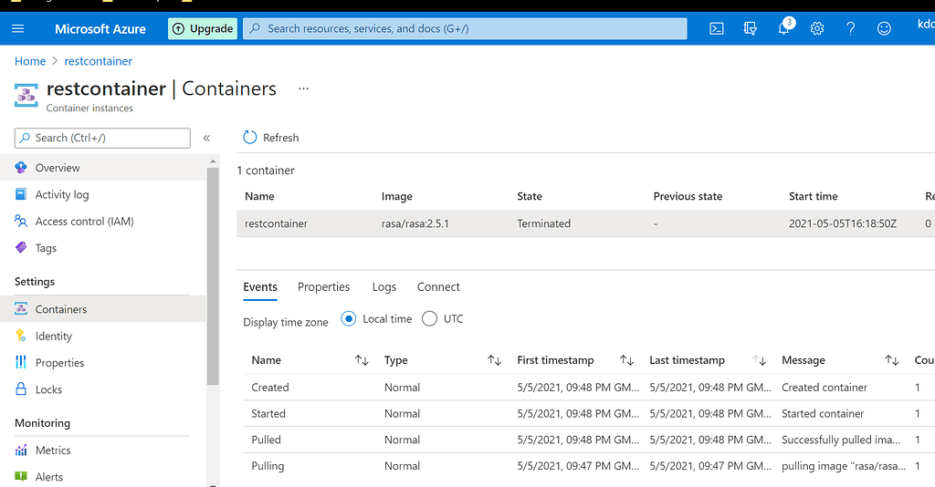 Host rasa docker container on Azure container instance - Rasa Open ... Host rasa docker container on Azure container instance - Rasa Open ...
