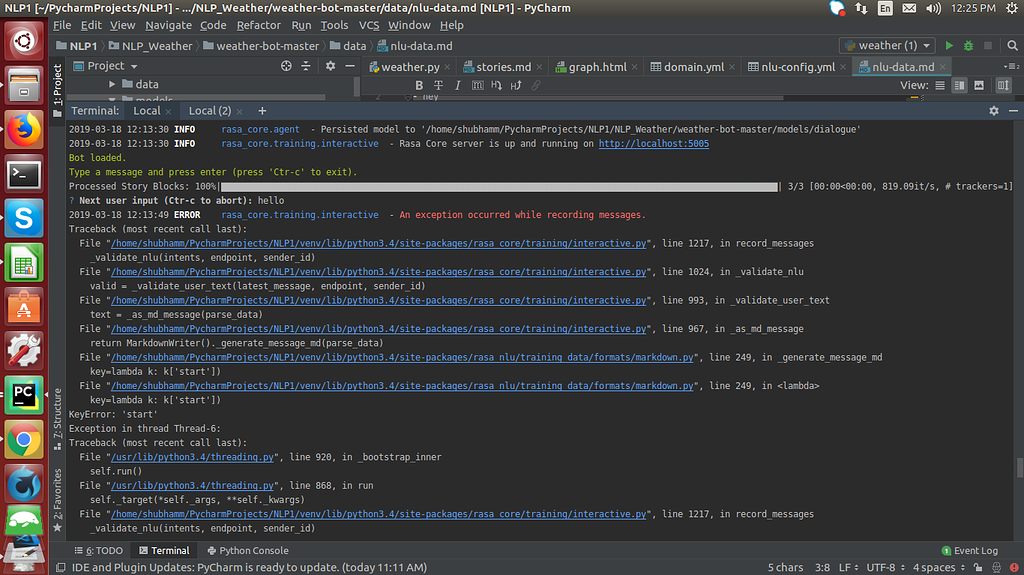 An Exception Occurred While Recording Messages Rasa Open Source 2024 12 09