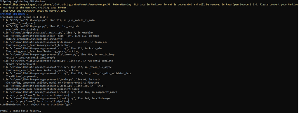Training NLU model fails - Rasa Open Source - 2024-12-09