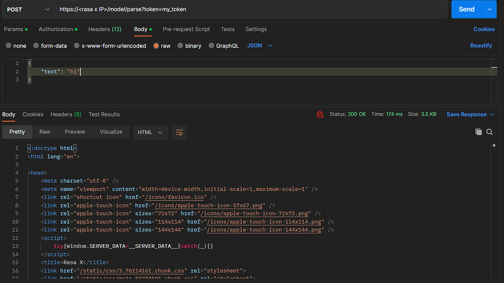 How To Call Modelparse From Rasa X Server Deprecated Rasa X Community Edition Rasa 2047