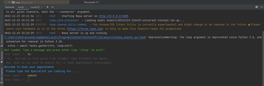 Issues in Custom action.py - Rasa Open Source - 2024-12-09