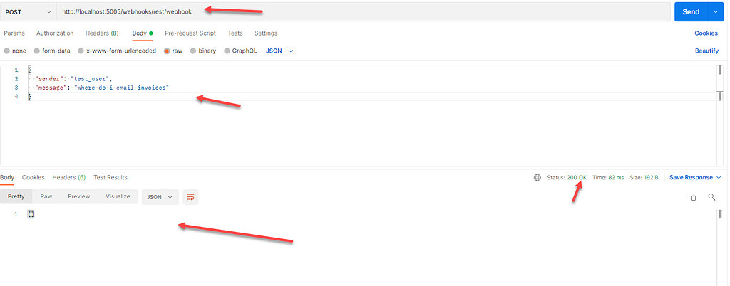Rasa Webhook URL Response is not working - Rasa Open Source - 2024-12-09 Rasa Webhook URL Response is not working - Rasa Open Source - 2024-12-09