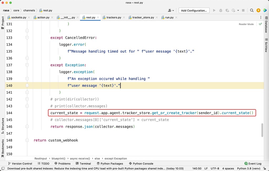 How do I obtain tracker_store in socket.io channel? - Rasa Open Source - 2024-12-09