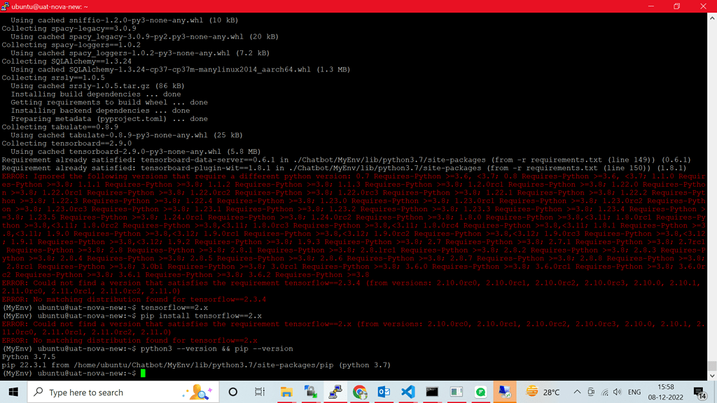 Installing rasa on ubuntu os - Feedback on Rasa Open Source - 2024-12-09