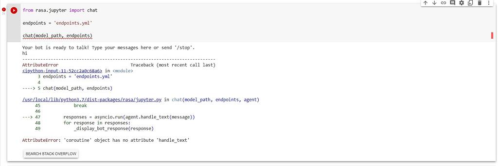 Issue on running Rasa Chatbot 3.1.0 in google colab notebook - Rasa Open Source - 2024-12-09