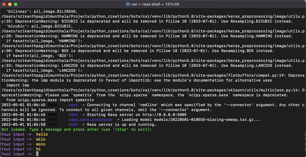 Rasa up and running but bot couldnt find any responses after adding new ... Rasa up and running but bot couldnt find any responses after adding new ...