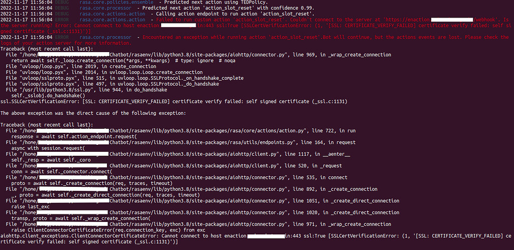 Rasa Ssl Verification Error Rasa Open Source 2024 12 09
