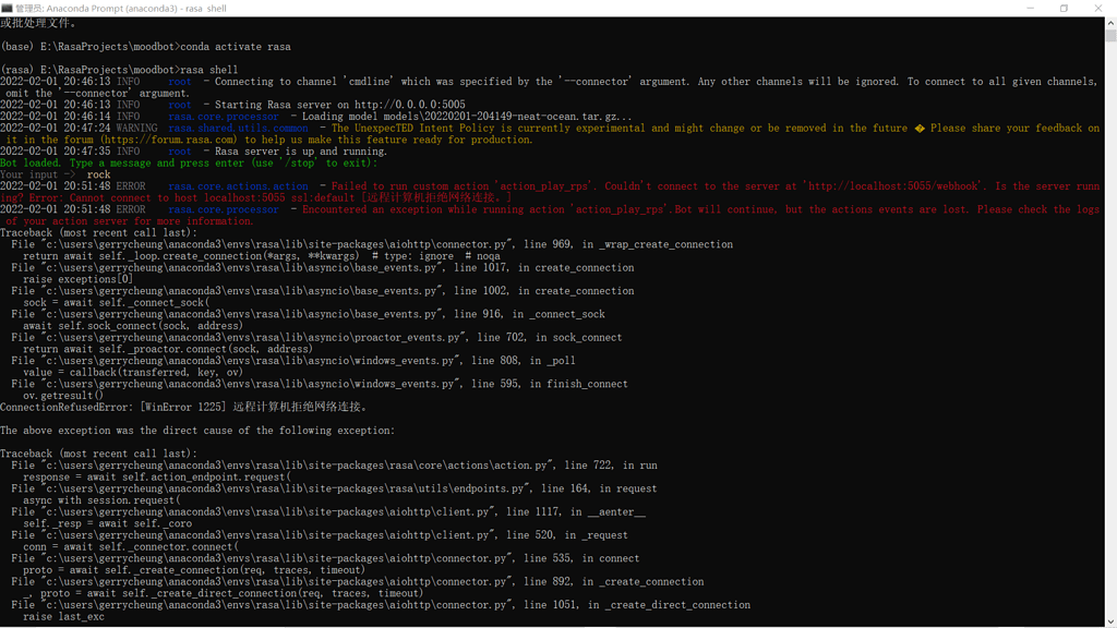 Why rasa action does't work? - Rasa Open Source - 2024-12-09