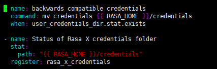 RasaX Install Error："mv: cannot move 'credentials' to a subdirectory of itself, '/etc/rasa ...