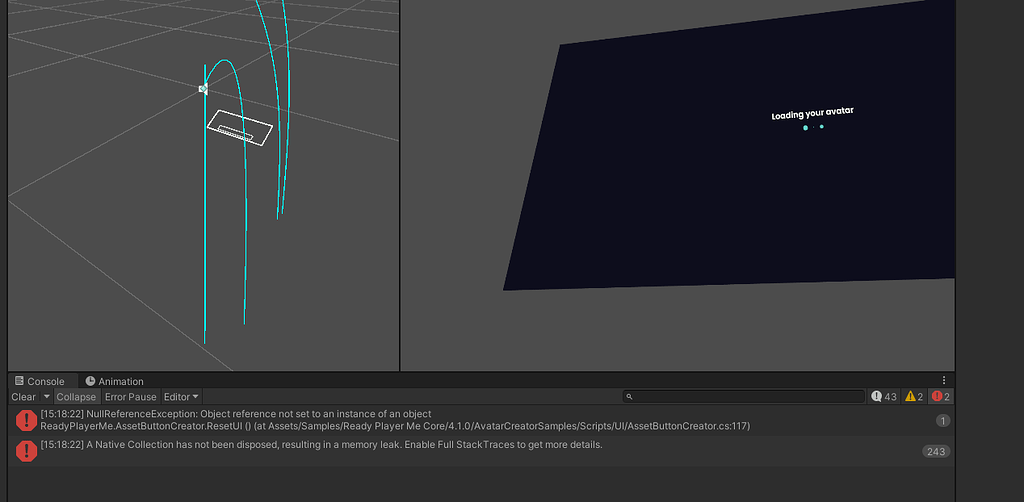 Stuck on infinite loading when trying to use premade avatar - Unity - Ready Player Me Developer ...