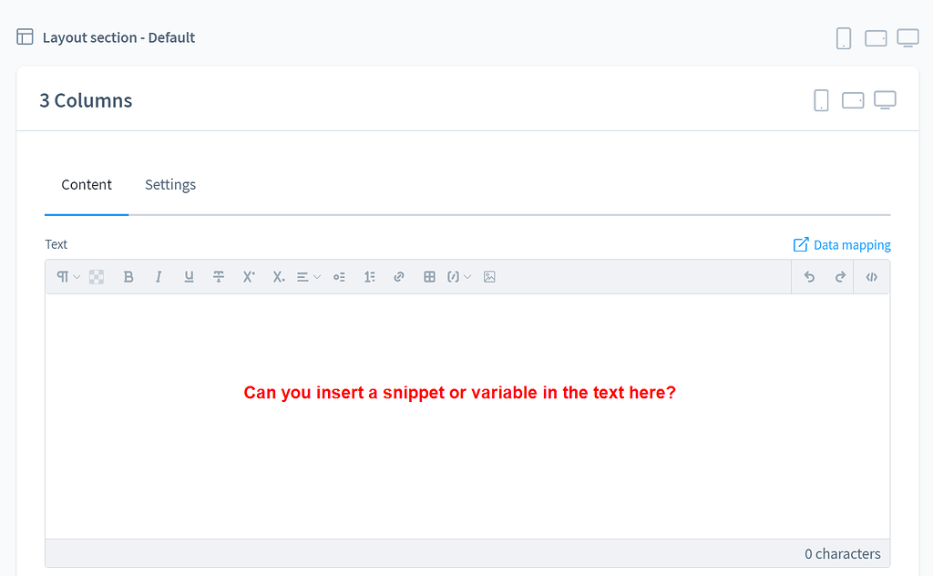 Can you use snippets or variables in text blocks of category pages? - Shopware 6 (English ...