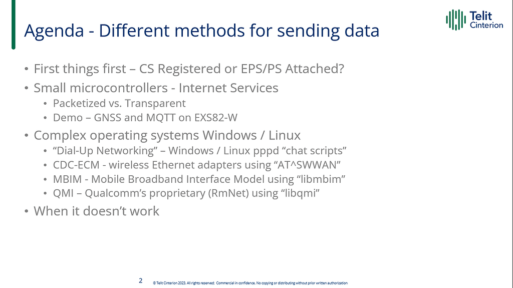 Data Transfer Methods - Cellular Modules - Telit Cinterion Developer ...