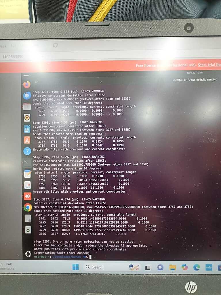 Issues with MD Run and Fe Displacement in Hemoglobin Simulation - User discussions - GROMACS forums
