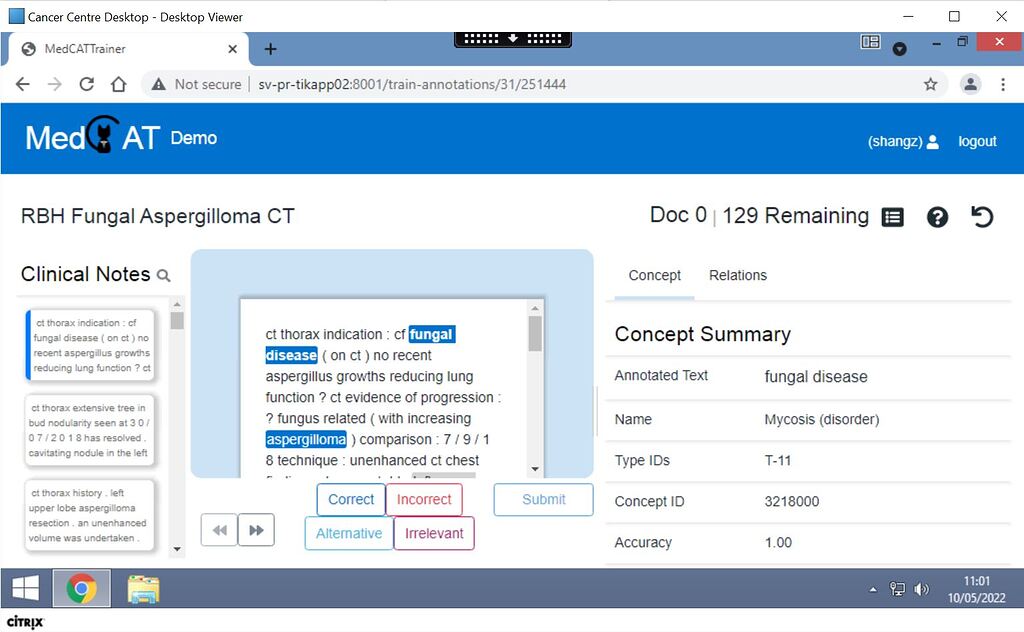 CT thorax reports from Brompton - MedCAT - CogStack/MedCAT