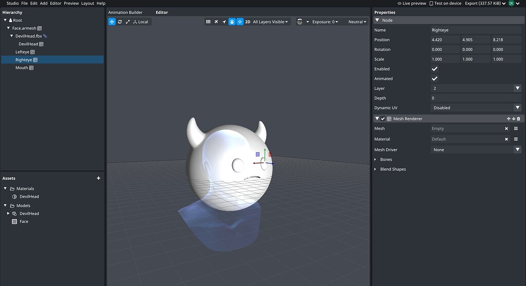 Help for Deep AR studio newbie.. how to do face tracking - Studio ...