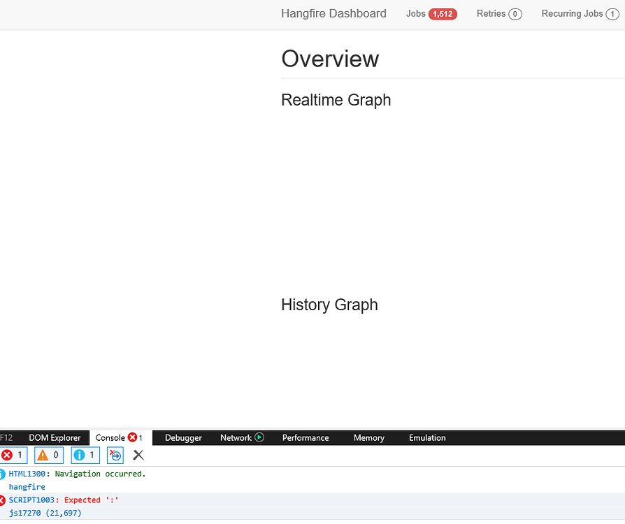 Dashboard issue after version update - bug? - Hangfire Discussion