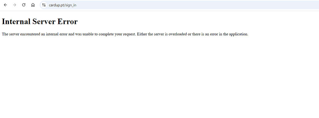 Intermittent Error 500 on First Access – Works After Multiple Refreshes ...