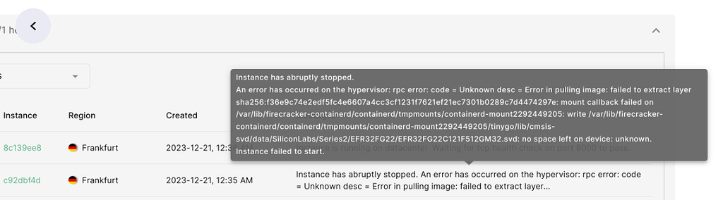 Out of space when running docker image - Troubleshooting and help - Koyeb Community