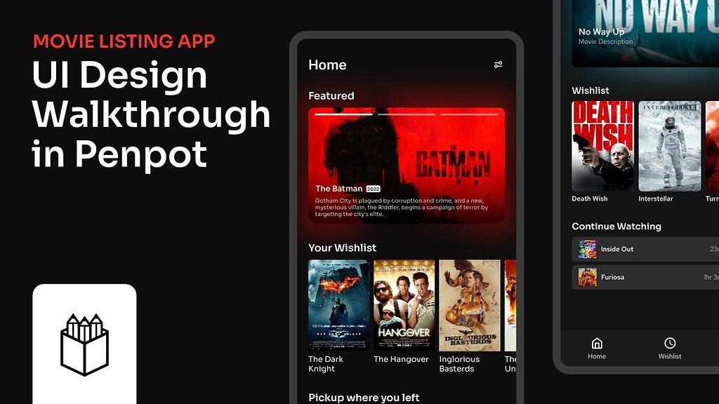 UI Walkthrough of a Movie Listing App | Tutorial - #MadeWithPenpot - Penpot Community
