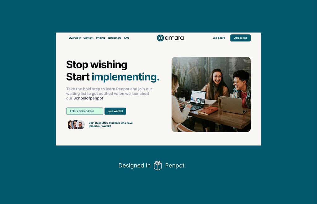 My First Header Section Design with Penpot - #MadeWithPenpot - Penpot ...