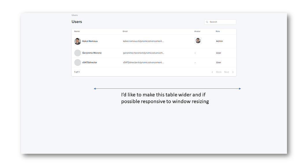 How do I create a wider and responsive table - Editing Layout - Stacker
