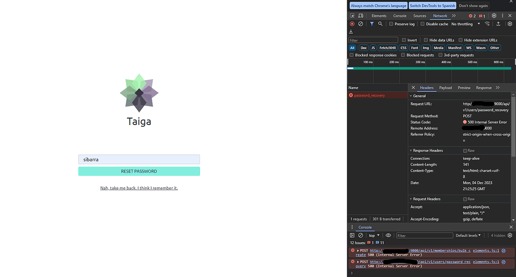 Technical Issues Encountered: Password Recovery and Project Member Invitation - Troubleshooting ...