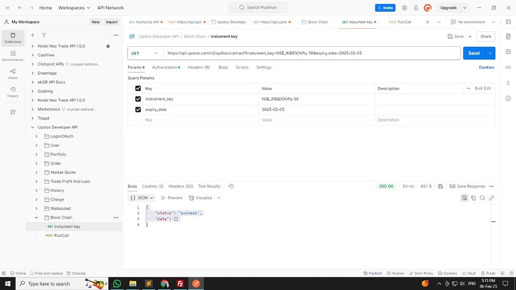 Api Data not showing - Developer API - Upstox Community