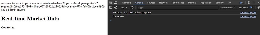 Unable to get live data from websocket - Developer API - Upstox Community