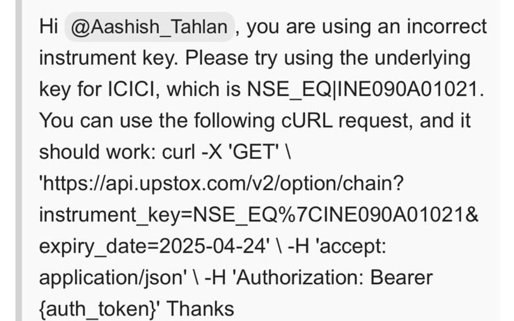 Api related query - Developer API - Upstox Community