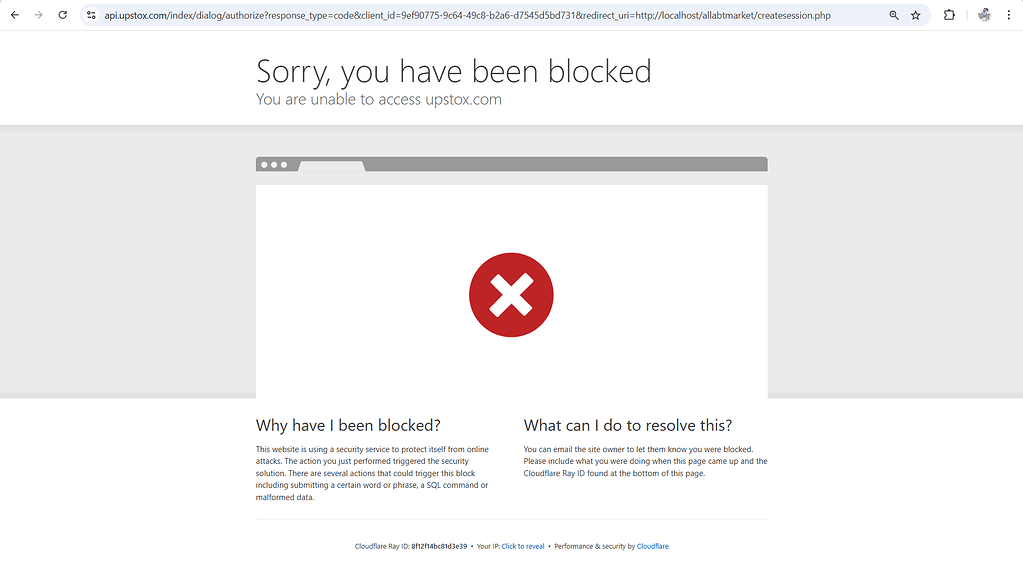 Getting error/blocked while redirecting to authorize page - Developer ... Getting error/blocked while redirecting to authorize page - Developer ...
