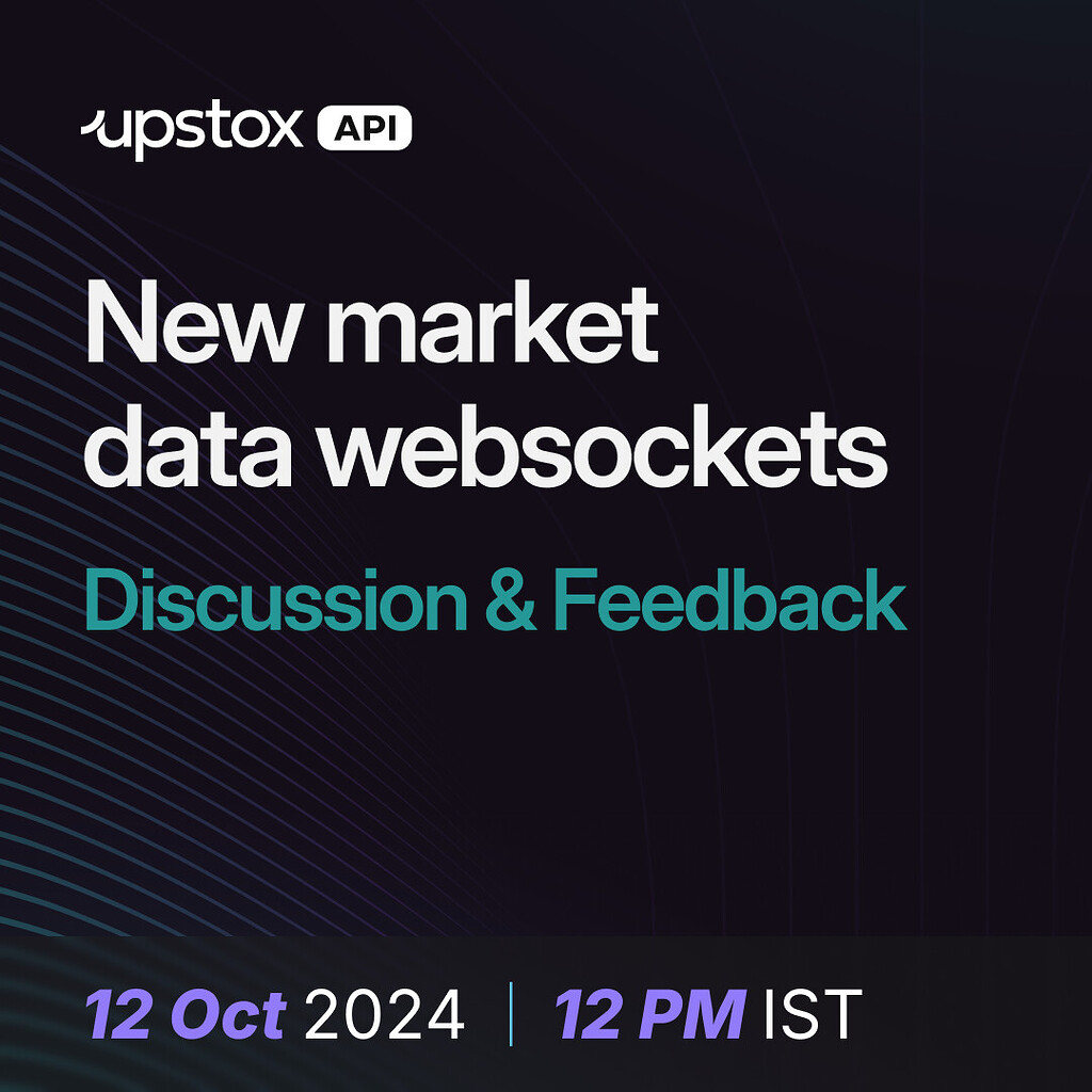 New Market Data Web-sockets Discussion - Developer API - Upstox Community