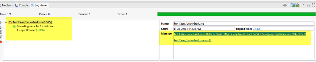 Error while debugging - Archive - Katalon Community