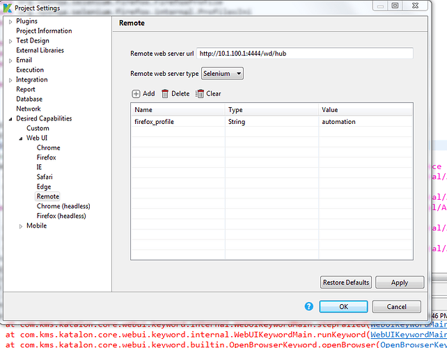 My TestCase is failed when I perform run Remote with the Latest Firefox ...