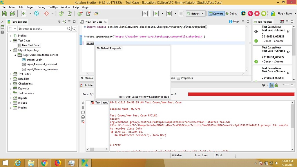 Groovy : Unable to resolve class - Archive - Katalon Community