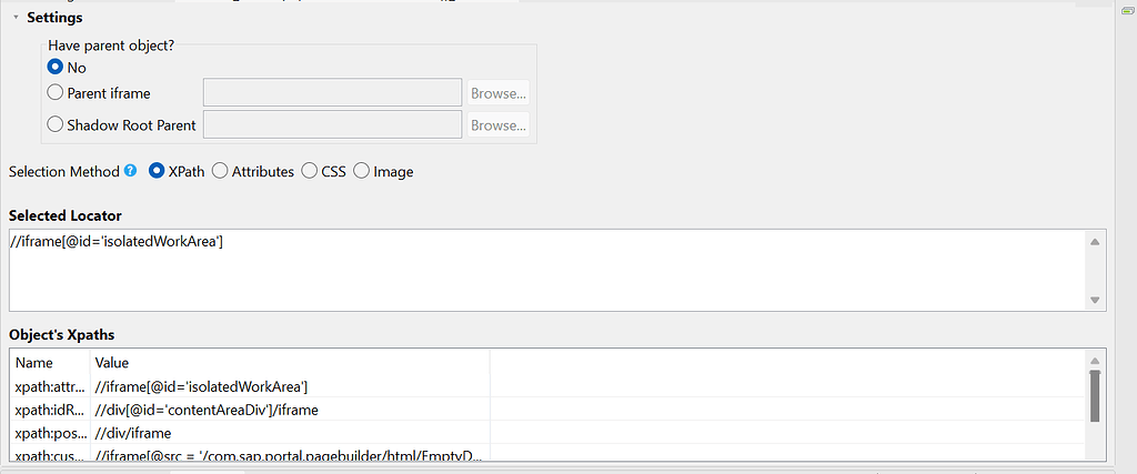iframe could not be located in SAP Web UI - Katalon Studio - Katalon Community